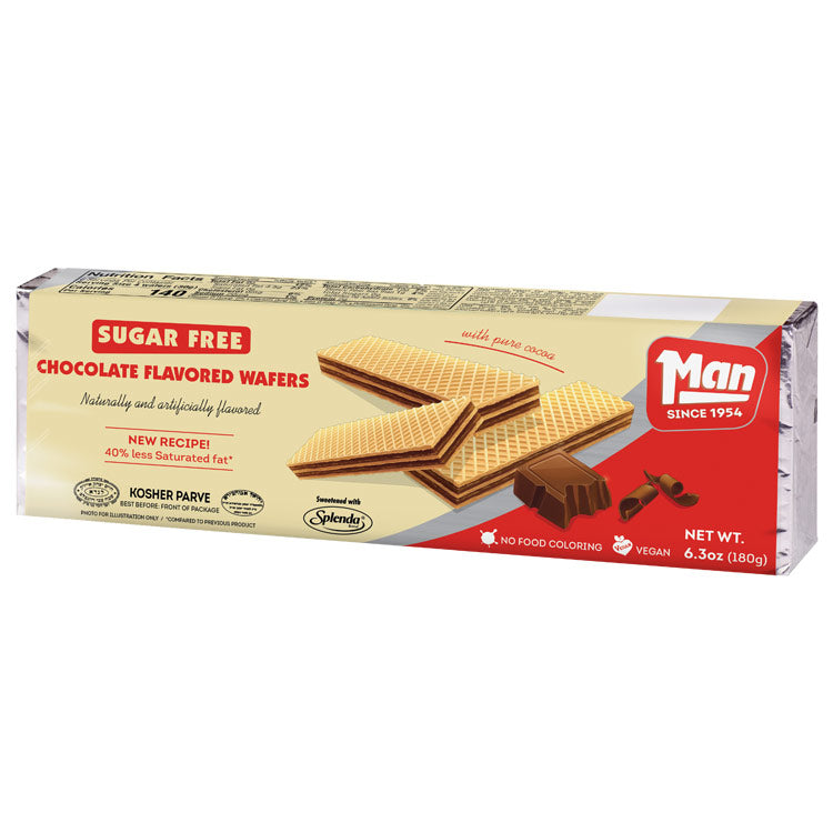 MAN Sugar Free Chocolate Flavoured Wafer Wafers (V) (No Food Colouring ...