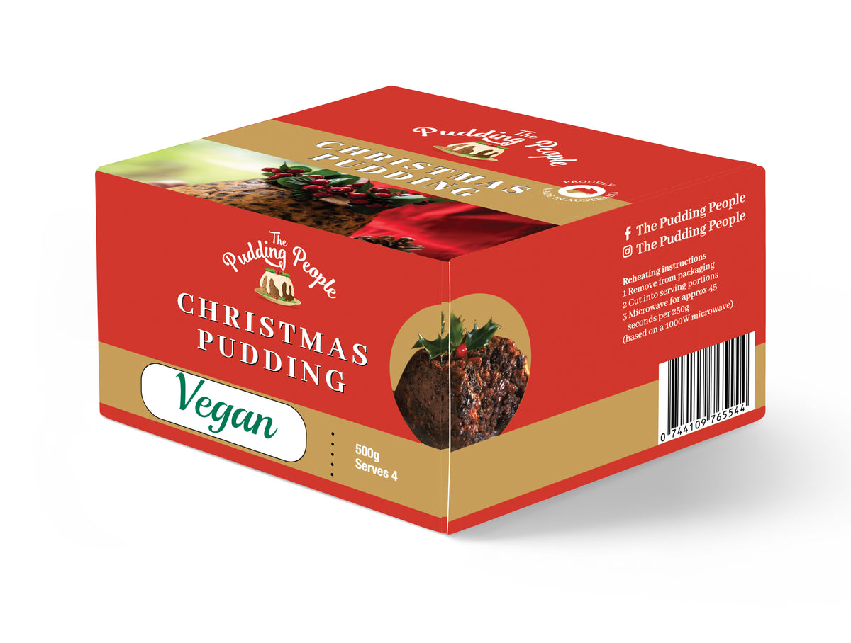 Traditional Plum Pudding Vegan Plum Pudding Gift Box 500g (4 Serves ...